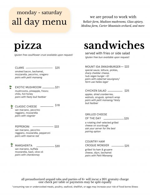 menus